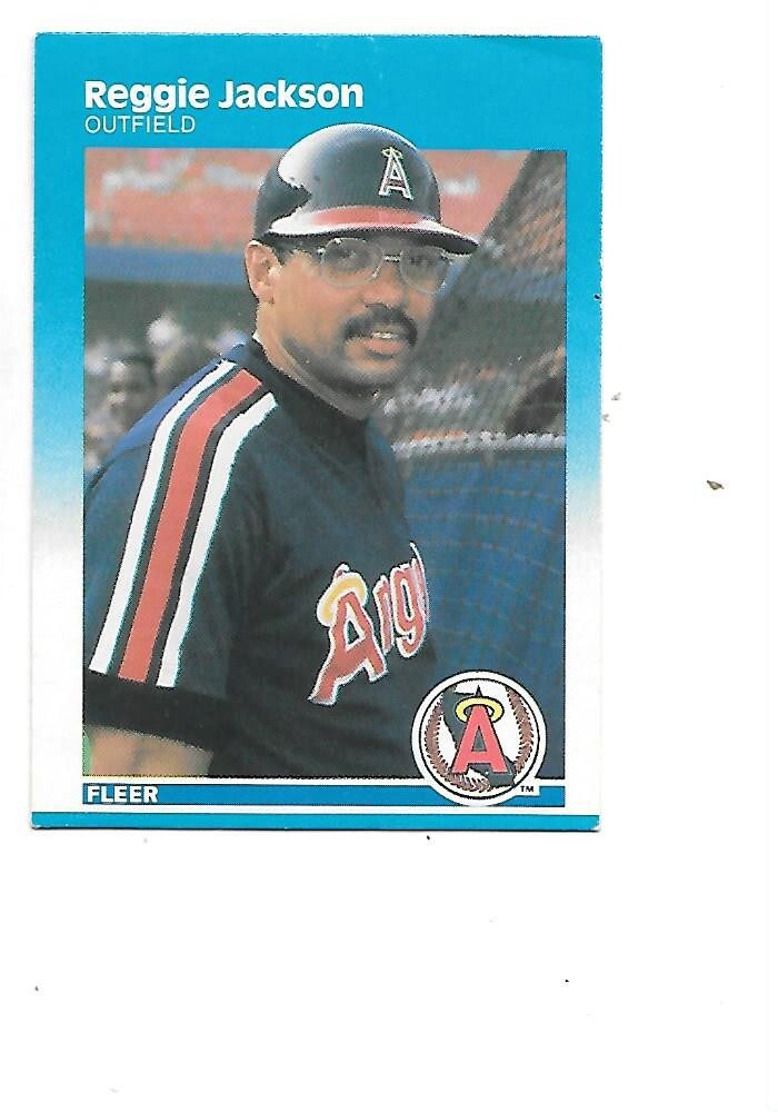 Reggie Jackson HOF 1987 Fleer Baseball Card #84 California Angels | eBay