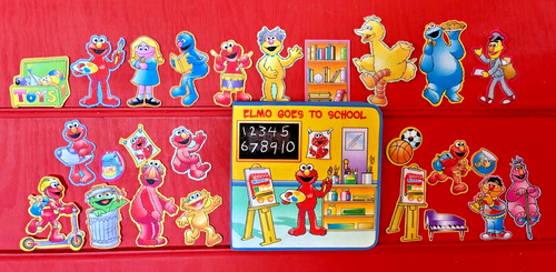 Sesame Street Elmo Goes To School Felt Interactive Soft Play Book Set ...