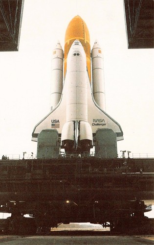 NASA Space Shuttle Challenger Exits Vehicle Assembly Building Vtg ...