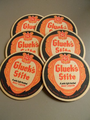 Gluek's Stite Malt Liquor Coasters (Set of 6) Gluek Brewing Company ...