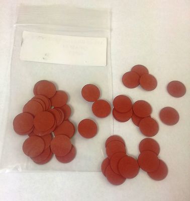 (50) .031" THICK RED FIBRE POOL CUE TIP PADS - PADS BETWEEN TIP AND ...