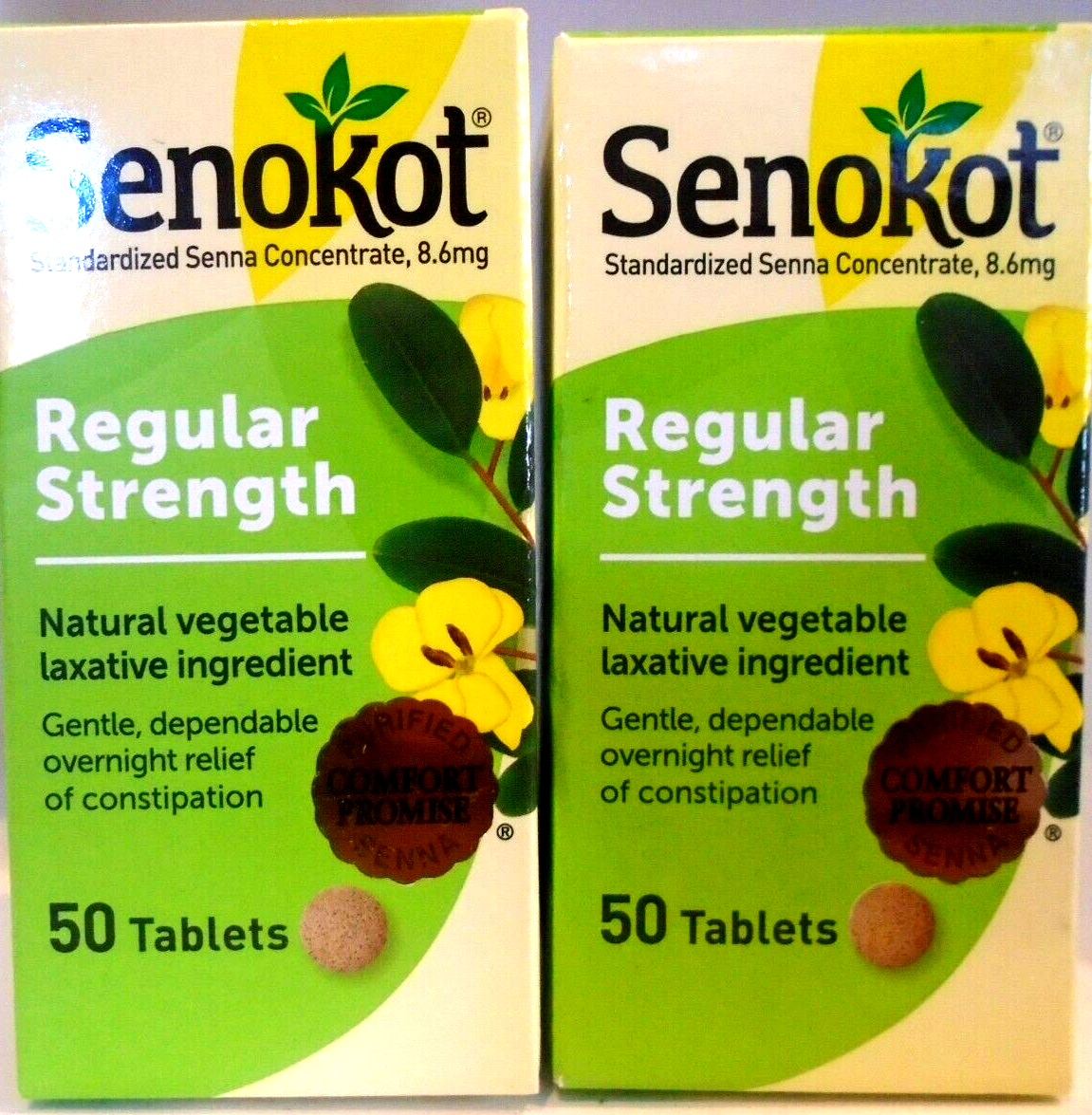 Senokot Regular Strength 50 Tablets 2-BOXES | eBay