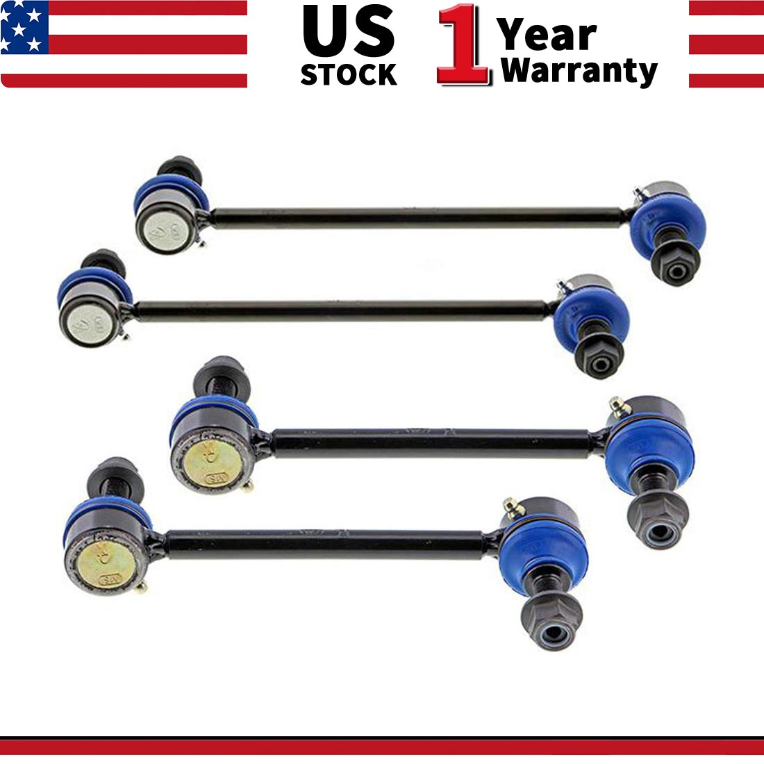 Fits 2017 2018 2019 Jeep Compass Mevotech 4 Front Rear Sway Bar End ...