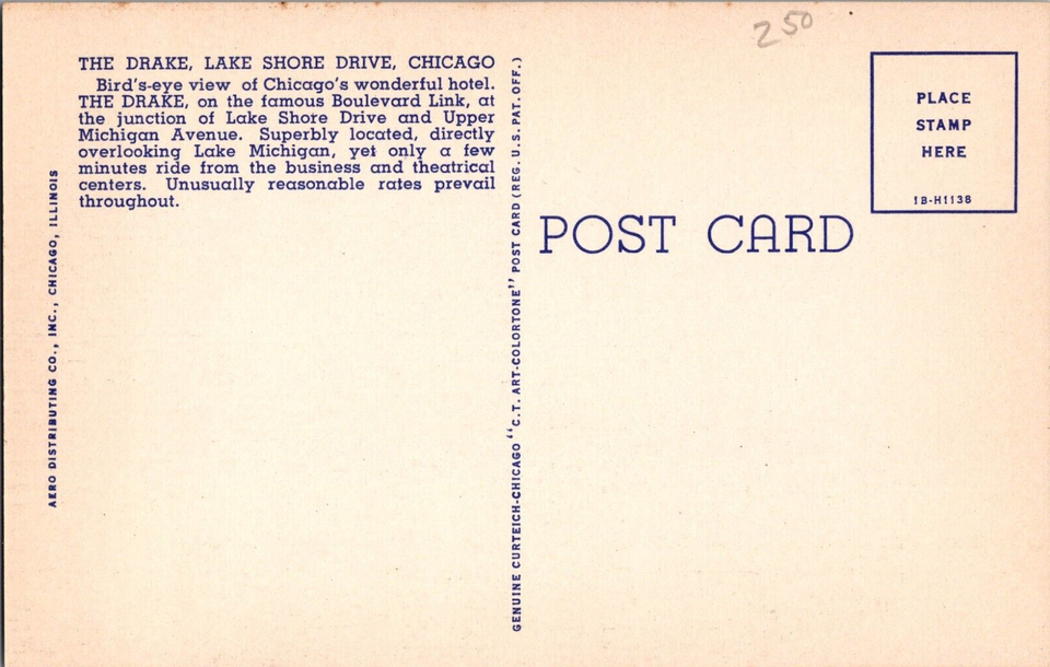 Vtg Postcard The Drake Lake Shore Drive, Chicago Illinois | eBay