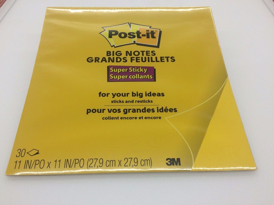 1 pack 3M Post-it Super Sticky Big Idea Post a Notes Pad 11" x 11" BN11 ...