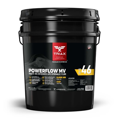 TRIAX Powerflow MV 46 - Multi-Viscosity Hydraulic Oil (5 Gallon Pail ...