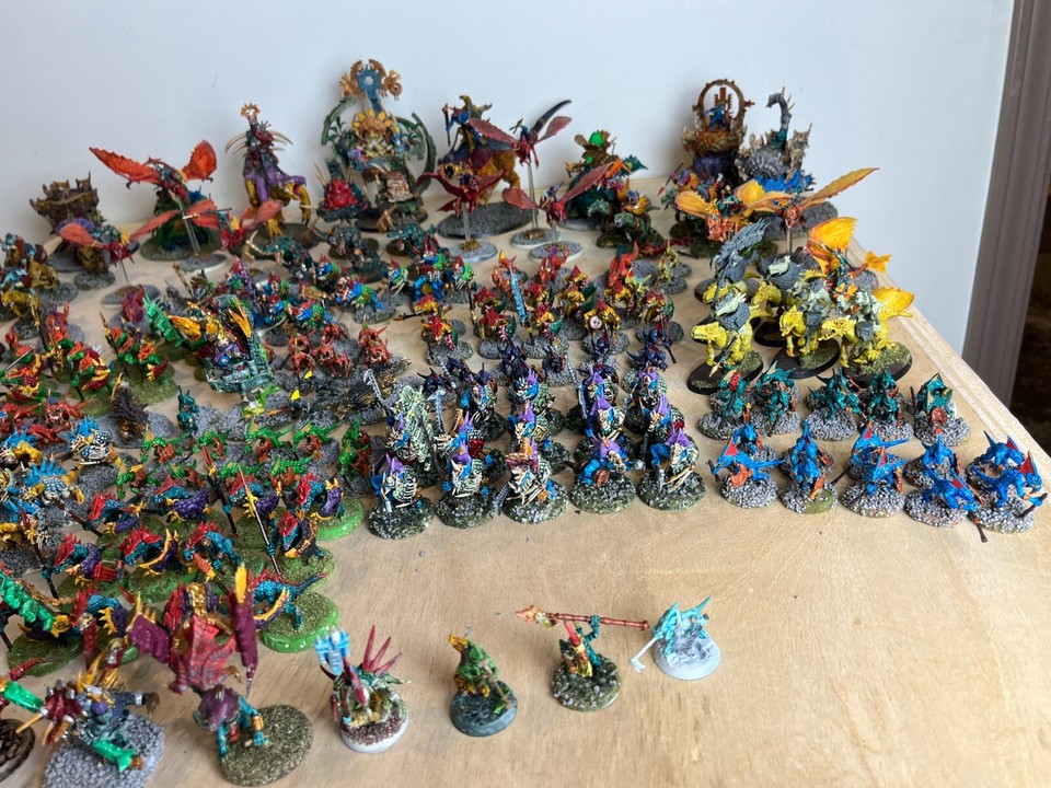 Warhammer Fantasy Age of Sigmar Lizardmen Seraphon Painted Army ...