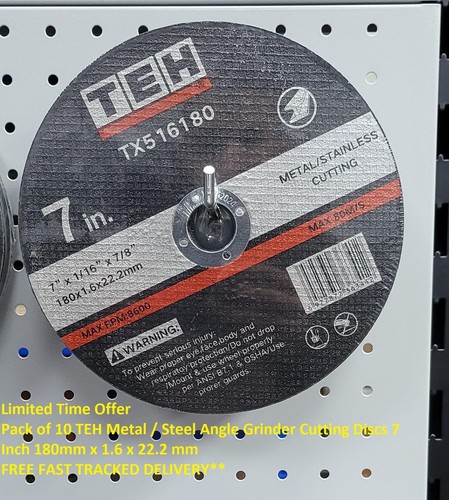 Angle Grinder Cutting Discs 7 Inch 180mm x 1.6 x 22.2 mm Metal / Steel ...