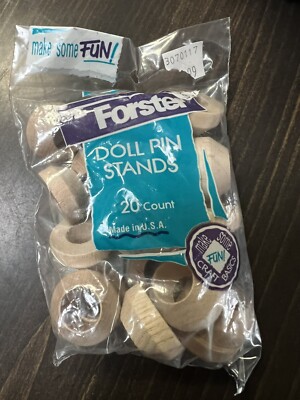 New package of 20 wooden doll pin stands Crafts Forster New | eBay