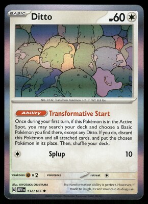 Ditto Holo NM 132/165 Scarlet & Violet 151 Pokemon Card | eBay