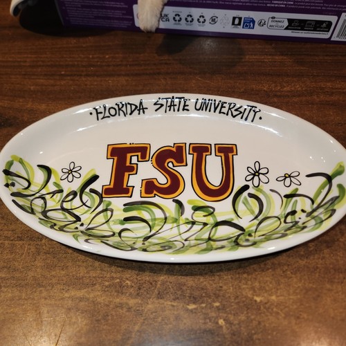 Florida State Seminoles FSU Tray- Go NOLES: Ceramic Painted | eBay