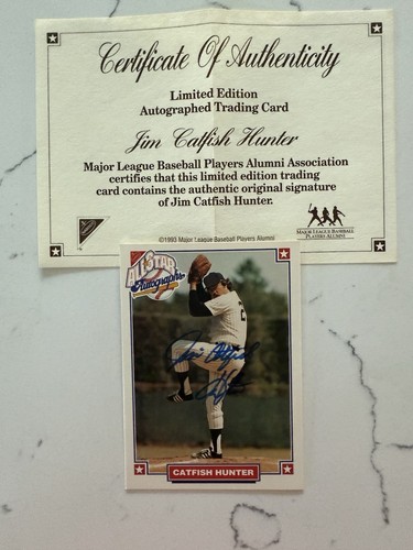 Jim Catfish Hunter 1993 Nabisco All Star Autographed Baseball Trading ...