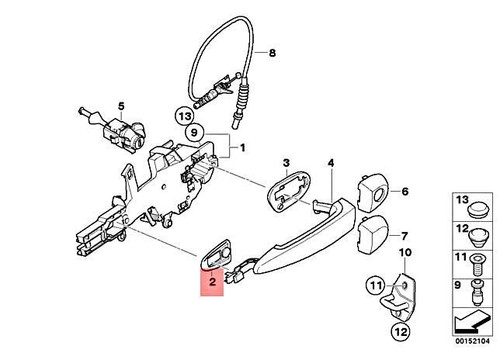 Genuine BMW Hybrid M3 X1 X3 X4 M X5 X6 Handle Bracket Base Left ...