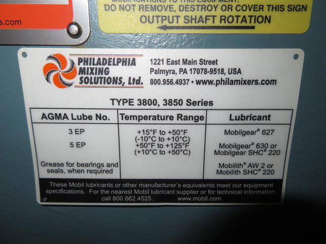 Philadelphia Mixing Solutions 3857M 17:1 100RPM Gear Reducer NEW | eBay