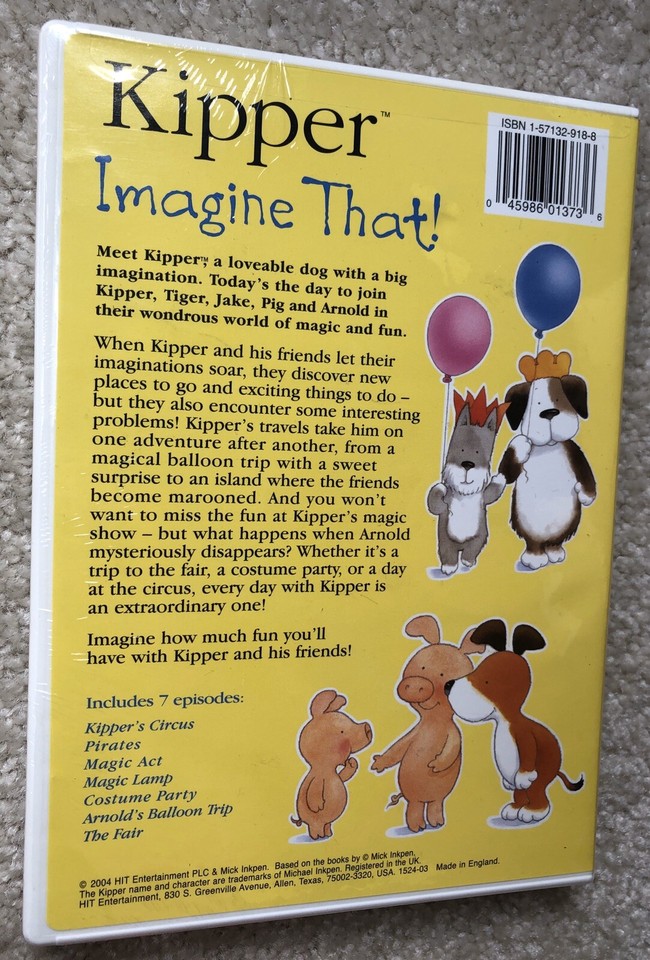 BRAND NEW SEALED Kipper The Dog Imagine That DVD 2004 Tiger, Pig, Kids ...