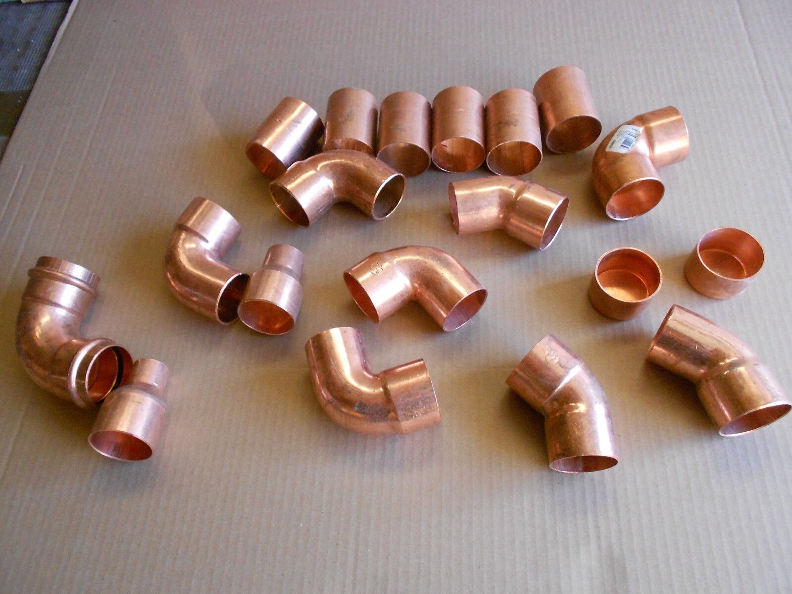 LOT OF 19 COPPER PIPE FITTINGS 2" INCH COPPER PIPE | eBay