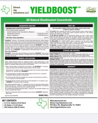 YIELDBOOST, All-Natural, Organic, Bio-Stimulant, Microbes, Fertilizer ...