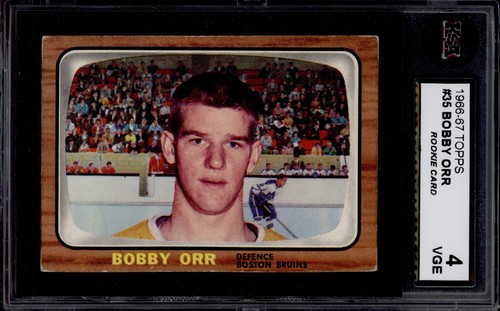 1966-67 TOPPS #35 BOBBY ORR ROOKIE CARD KSA 4 VERY GOOD-EXCELLENT | eBay