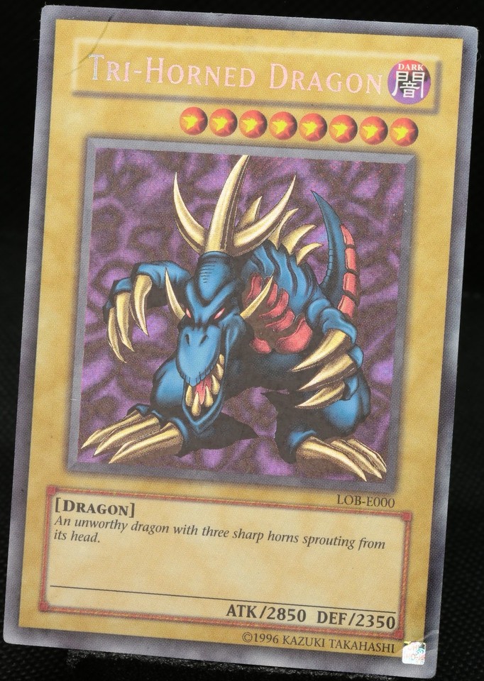 Yu-Gi-Oh! Tri-Horned Dragon LOB-E000 Secret Rare [PL] SCR Old OG | EN ...