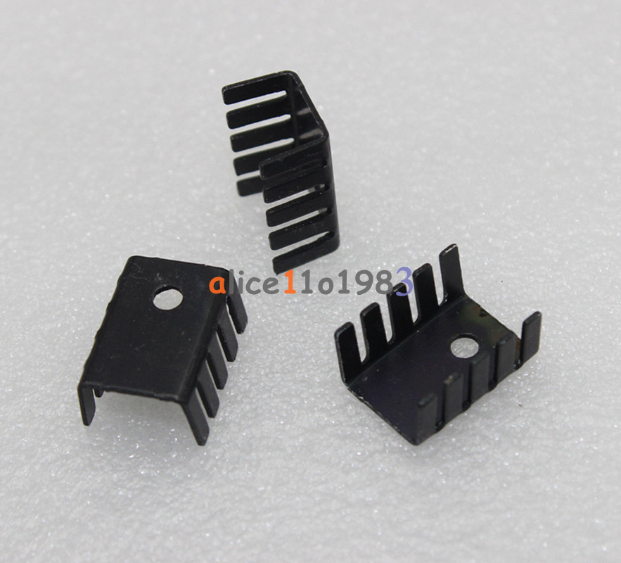 20PCS TO-220 Heat Sink Black TO220 19x15x10mm IC Heat Sink Aluminum ...