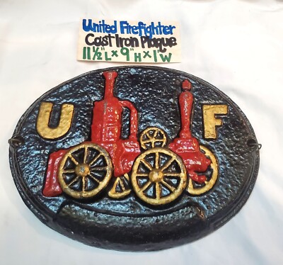 Vintage UF United Firefighter Insurance Steam Fire Engine Cast Iron ...