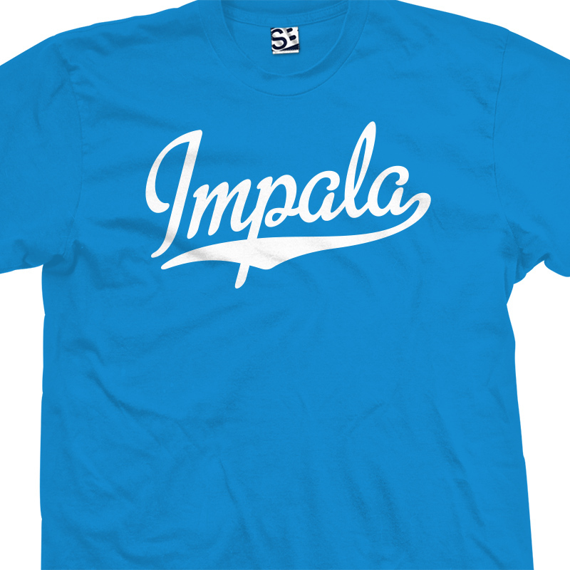 Impala Script T-Shirt | SS 62 63 64 65 67 Lowrider Classic Jersey Mens ...