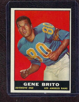 1961 Topps Football #54 Gene Brito, Los Angeles Rams, EX! | eBay