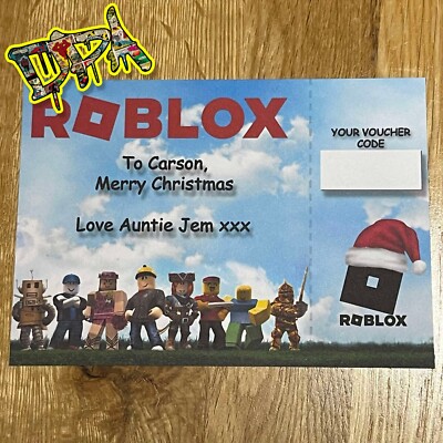 ROBLOX gift ticket for voucher code **This does not include a game ...