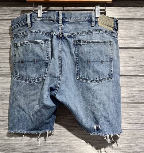 Polo Ralph Lauren Shorts Mens 38 Blue Cutoffs Bermuda Classic Faded ...