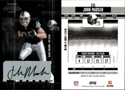 2006 Playoff Contenders #231 John Madsen AU RC Auto - NM-MT | eBay