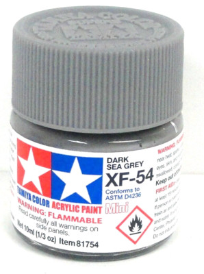 Tamiya 81754 XF-54 Dark Sea Grey 1/3 oz Acrylic "Mini" Paint Bottle | eBay