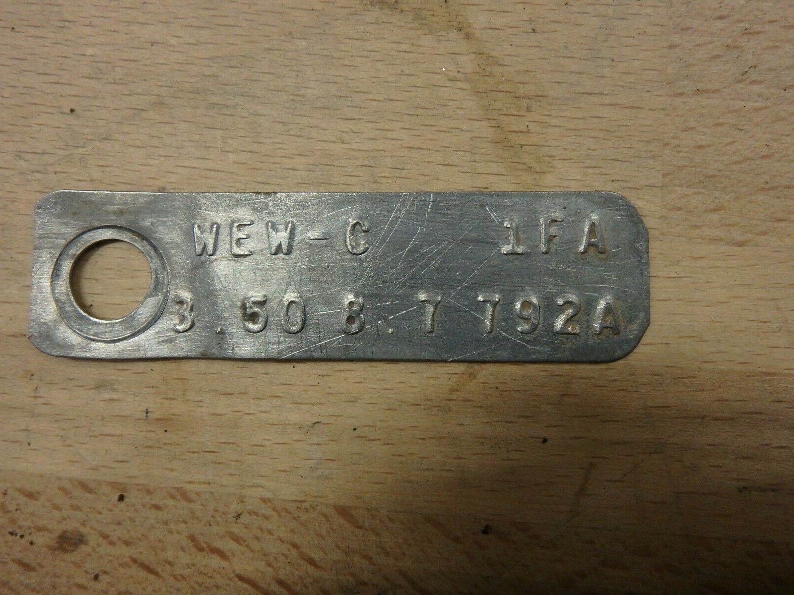 FORD 9 INCH 3.50 REAR END OPEN DIFFERENTIAL ID TAG | eBay