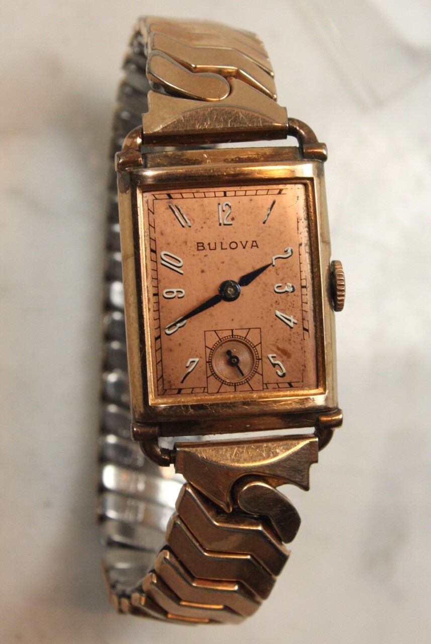 BULOVA 14K Gold Filled Case Art Deco Watch. 21 Jewels 7AP Manual. Not ...