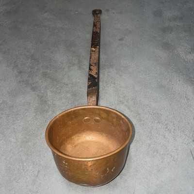 Vintage Antique Copper Farmhouse Ladle Dipper Scoop 4.5 Inch With Long ...