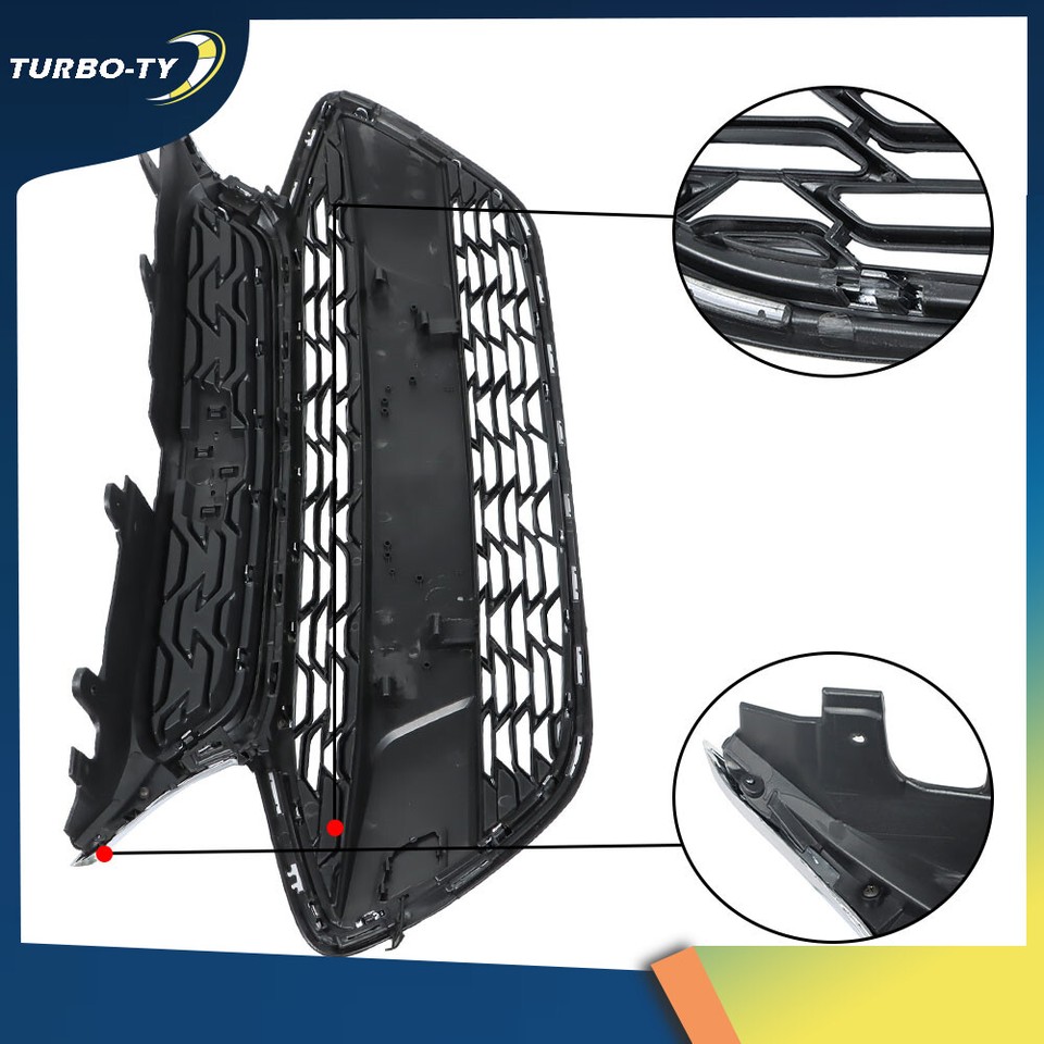 For Chevrolet Spark 2019-2022 Front Bumper Upper Grille Black&Chrome ...