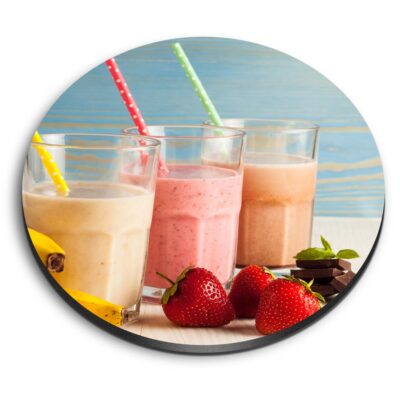 1x Round Fridge MDF Magnet Milkshake Smoothy Fruit Smoothies #51451 ...