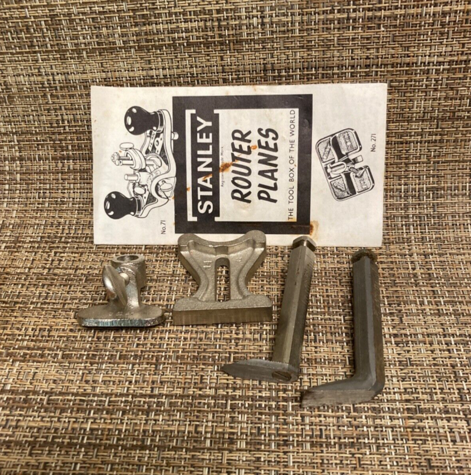 VINTAGE STANlEY NO. 71 ROUTER PLANE 3 CUTTERS COMPLETE MADE IN ENGLAND ...