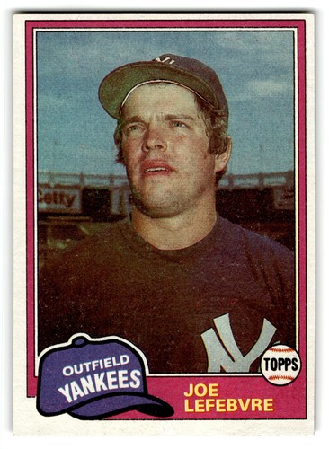1981 Topps #88 Joe Lefebvre Rookie New York Yankees | eBay