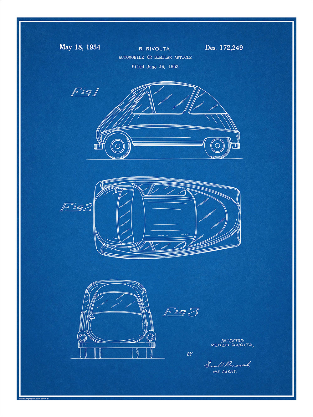 1953 BMW Isetta Patent Print Art Drawing Poster | eBay UK