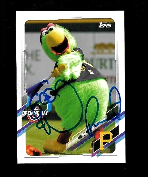 Pittsburgh "PIRATE PARROT" Team Mascot 2021 Topps SIGNED / AUTOGRAPH ...