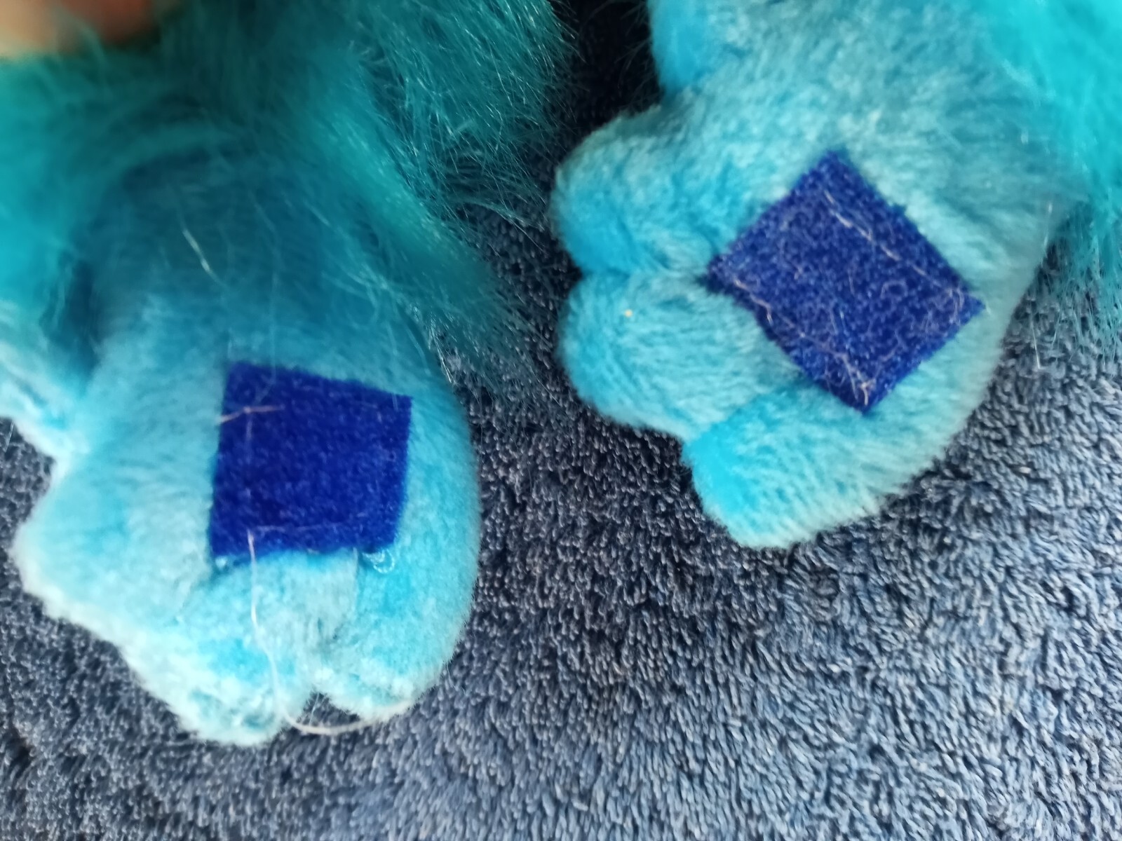 Vtg Plush 1990s Gorilla Ape Monkey Realistic 10" Fury Blue Hook & Eye ...