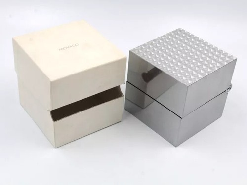 Movado 'Vizio' Vintage Chrome Aluminum Watch Box | eBay UK