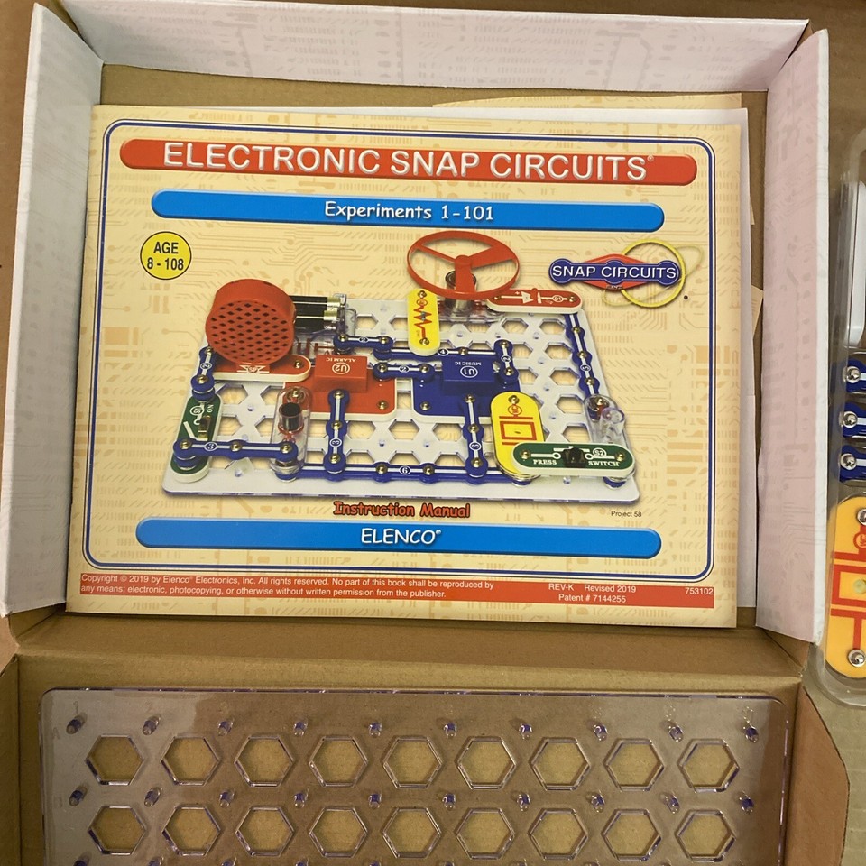 ELENCO Snap Circuits Jr. 100 Experiments Electronics Discovery Kit ...