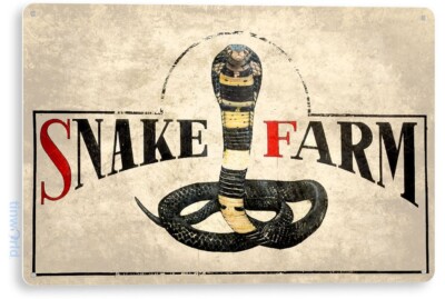 TIN SIGN Snake Farm Metal Décor Art Pet Store Cage Zoo A740 | eBay