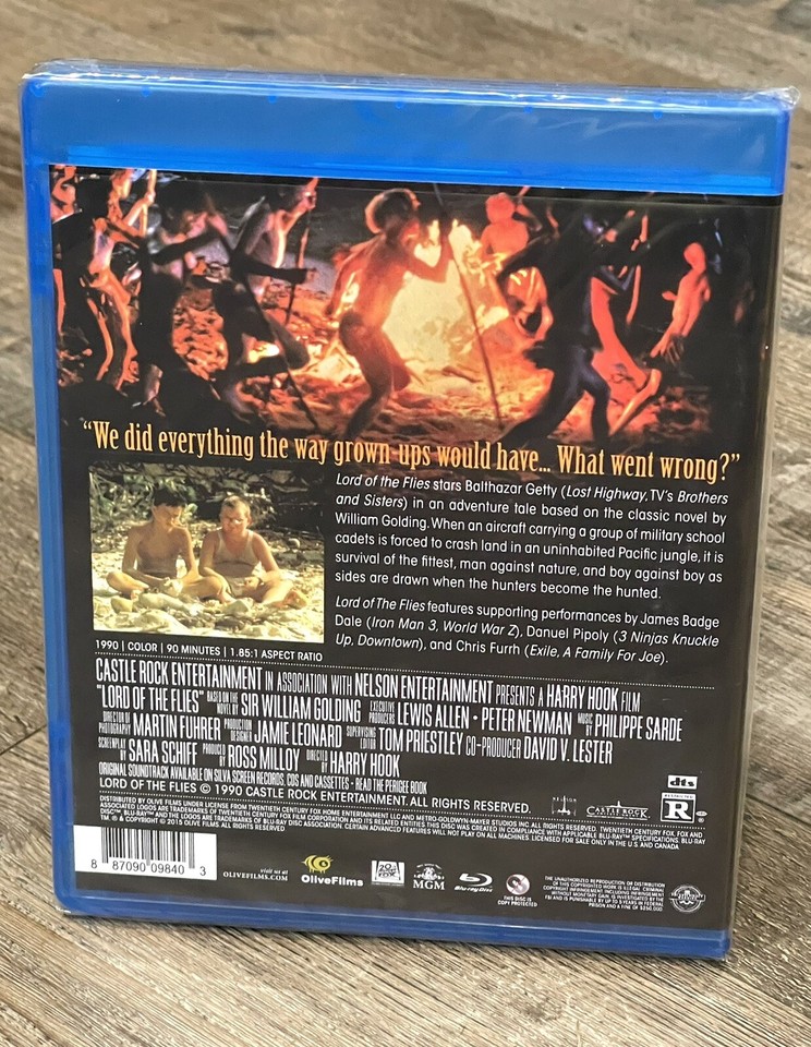 Lord of the Flies Blu Ray 1990 Color Remake Olive Films/ MGM Williams ...