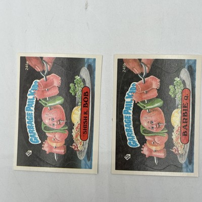 2 Topps Garbage Pail Kids Cards - Shish K. Bob - Barbie Q. - 245a 245b ...