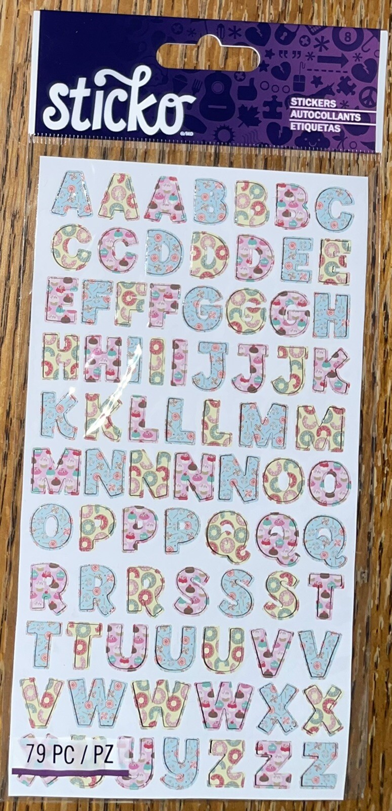 Sticko Dessert ALPHABETS Letters Alpha Cupcake Donut Lollipop Scrapbook ...