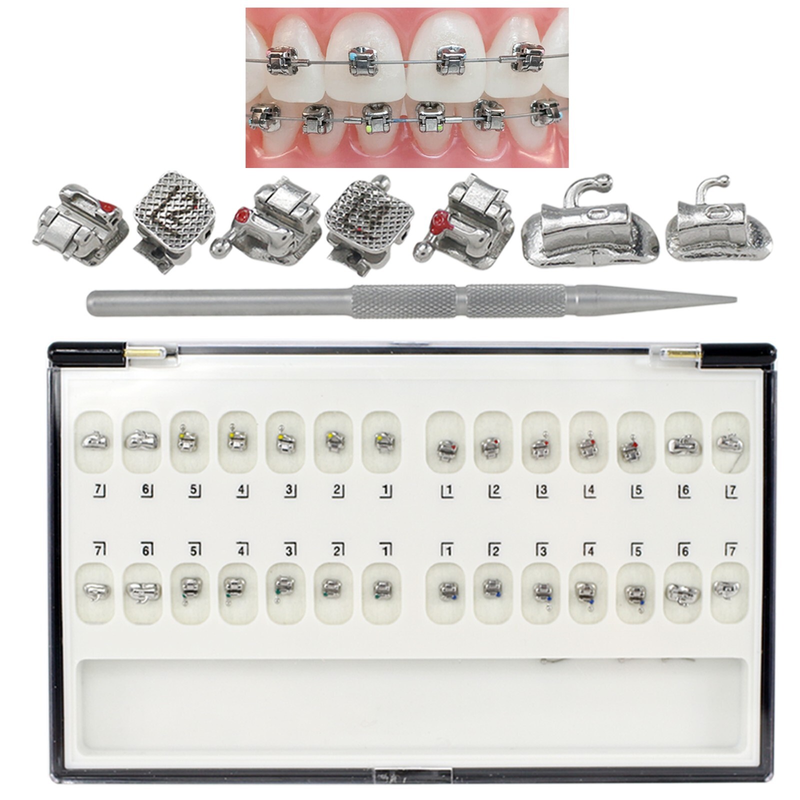 Ormco Damon Q Orthodontic Self-ligating Bracket Brace Buccal Tube MBT 022 345W/H | eBay