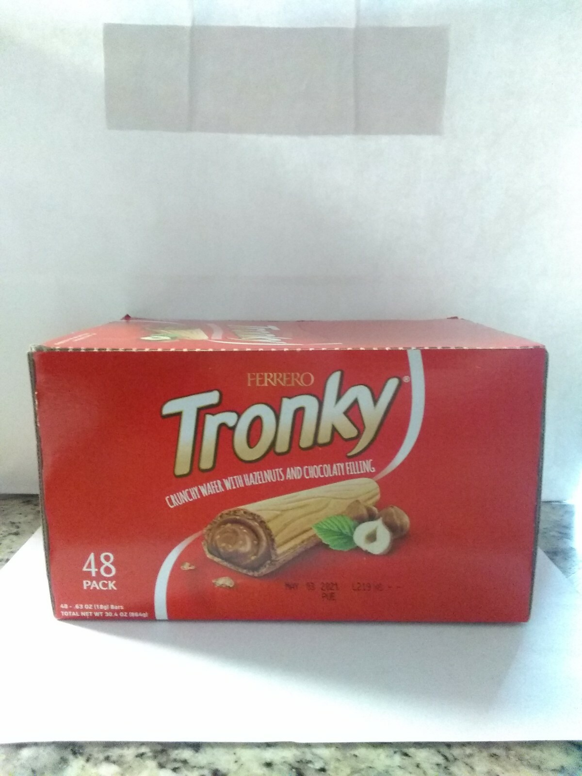 FERRERO TRONKY HAZELNUTS CHOCOLATE FILLING WAFFER OF 48 BARS | eBay