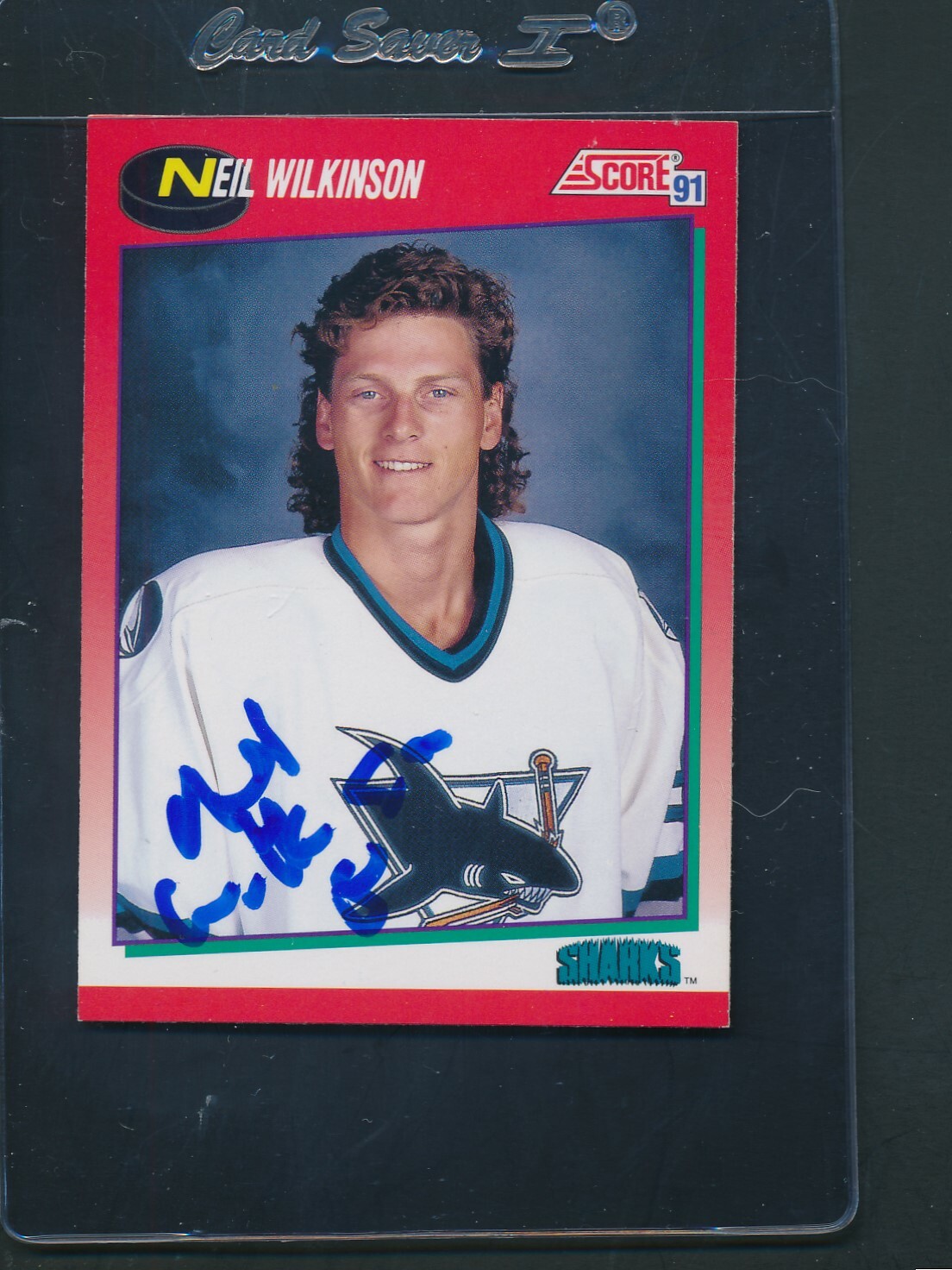 1991/92 Score #328 Neil Wilkinson Sharks Signed Auto *D4572 | eBay